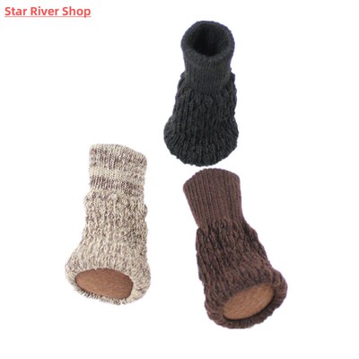 4PCS Knitted Chair Foot Cover Non-slip Table Legs Chair Legs