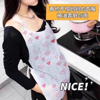 Disposable non-woven aprons, commercial love-themed disposab