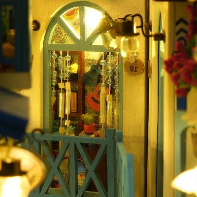 DIY Book Nook Kit Bookend Kit Wooden Doll House Bookshelf In