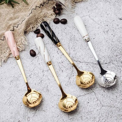 Coffee Spoon Mixing Spoons Tea Dessert Stainless Steel Vinta