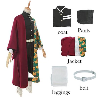 Kimetsu No Yaiba Tomioka Giyuu setelan kostum Cosplay kostum