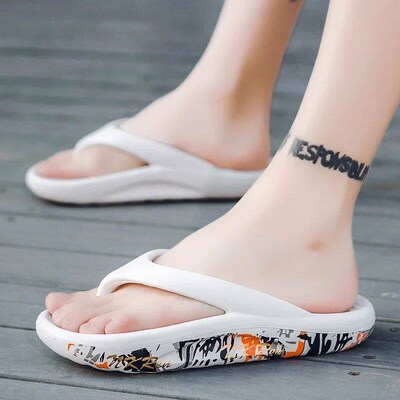 Thick Sole Flip Flops Coupls Slippers for Summer Women Slide