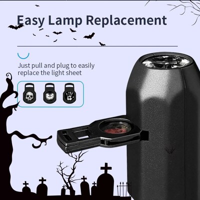 Halloween USB Projector Light Skull NightLight Ghost LED