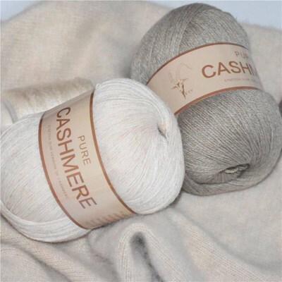 Cashmere Yarn for Crocheting 3-Ply Worsted Pure Mongolian Wa
