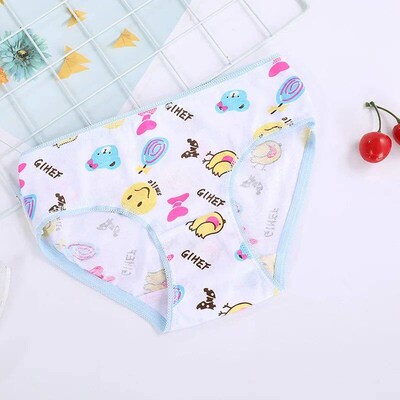12Pcs/Lot Cotton Panties Girls Kids Short Briefs Children Un