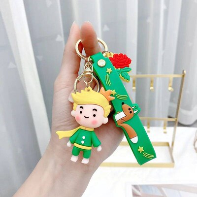 Cartoon Little Prince 3D Character Keychain Animal Fox Acryl