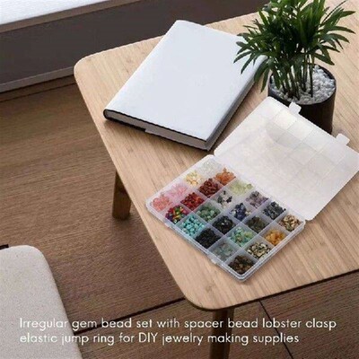 Beading Supplies1323Pcs Irregular Gemstone Beads Kit with