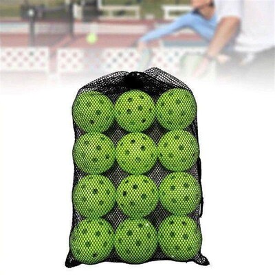 12 Pieces Pickleball Balls with 40 Small Precisely Drilled