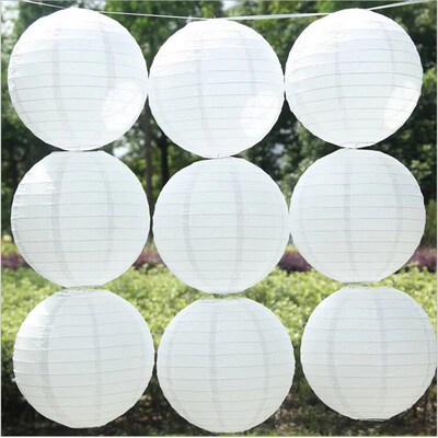 Factory Wholesale White Round Paper Lantern Wedding Red Lant