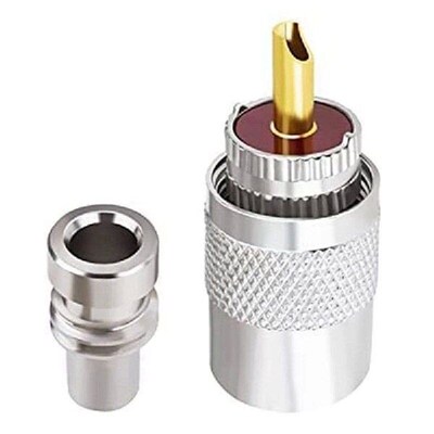 PL-259 Coaxial Connectors UHF Male Solder Connector Plug 50