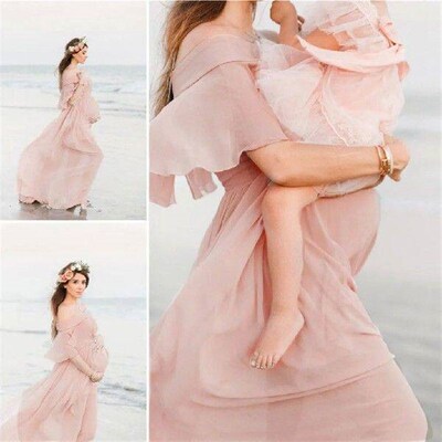 Maternity Photography Props Lace Long Dress Pregnancy For
