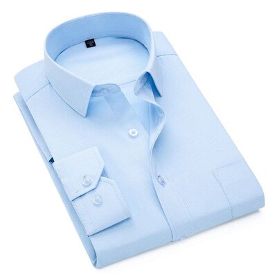 Plus Size S to 8xl formal shirts for men striped long sleeve