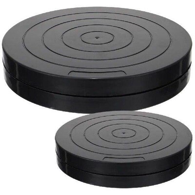 2pcs 11.2cm 18cm Clay Turntable Plastic Pottery Rotating