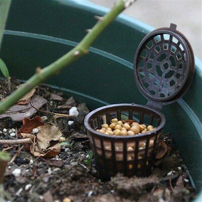 10Pcs Plant Fertilizer Baskets with Lid Orchid Cultivate