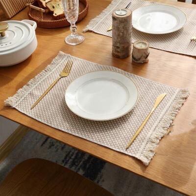 Vintage Placemats Soft Table Mats High Quality Natural Cotto