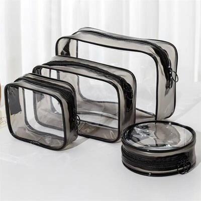 Transparent Cosmetic Bag PVC Women Zipper Clear Makeup Bags