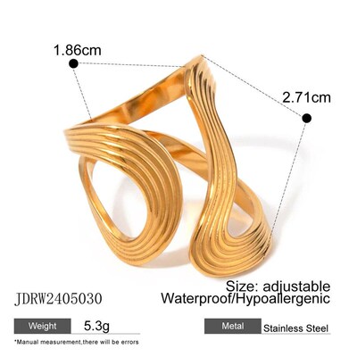 Uworld  Rust Proof Stainless Steel Big Personal Ring
