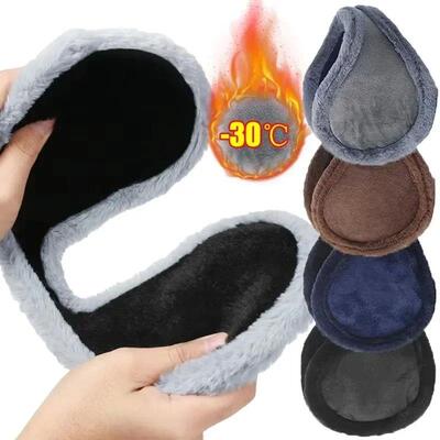 Warm Thicken Velvet Earmuffs Winter Outdoor Cycling Fleece F