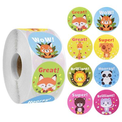 Reward Stickers Chart Animals Kids Children Teachers School