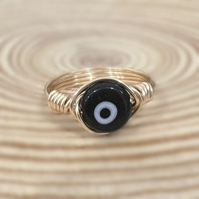 Evil Devils Eye Ring Handmade Copper Wire Ring For Women Eg