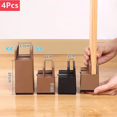 4PCS Adjustable Chair Feet Riser Screw Clamp 2 4 Inch Height