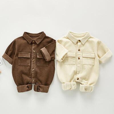 New+Newborn+Boys+Girls+Corduroy+Jumpsuits+Clothes+Spring+Aut