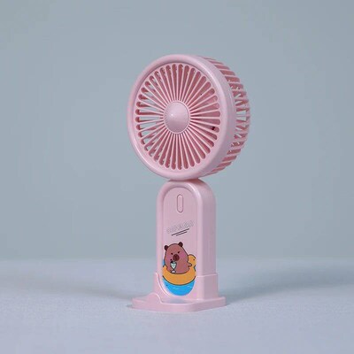Irresistibly Cute Zoo - Inspired Handheld Fan: Removable Bas