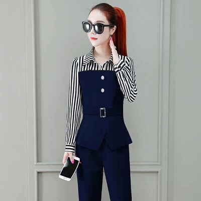 Women Pants 2-Piece Set 2022 Female Spring Summer Slim Suit