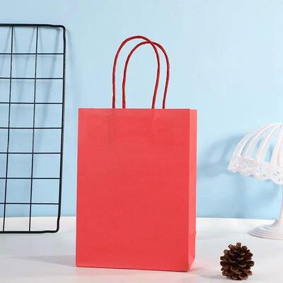 Candy Colorful Shopping Bags 10PCS Kraft Paper Gift Candy Ba