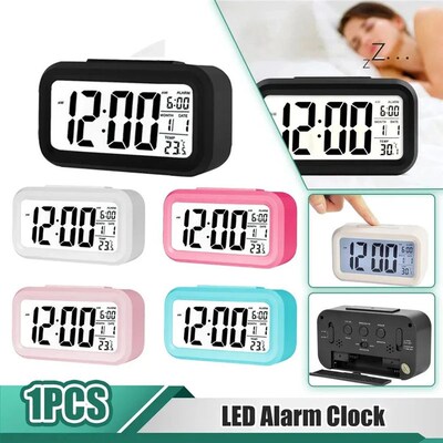 LED Digital Alarm Clock Large Display with Calendar for Home