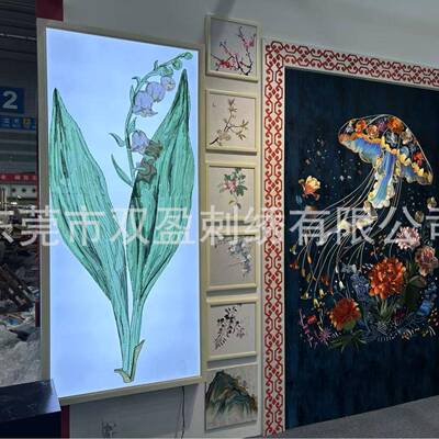 Double-Sided Embroidery Mall Exhibitions双面I绣屏风轻奢入户