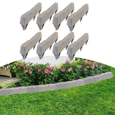Faux Landscape Edging 8X Flower Bed Border Edging Easy