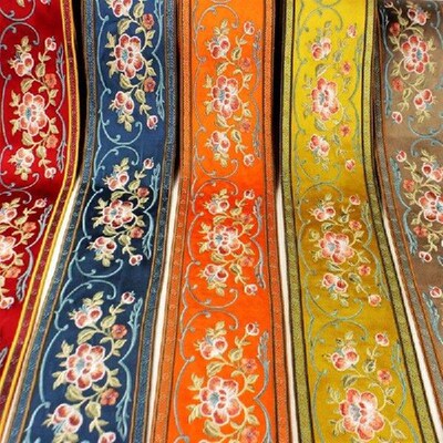 Chinese Style Webbing 10cm Width Retro Embroidery Lace Trim