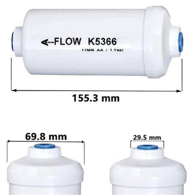 2 Pcs Replacement Fluoride Water Filter K5366 Compatible