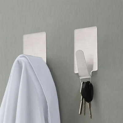 Self Adhesive Hook Stainless Steel Heavy Wall Hanger Hooks B