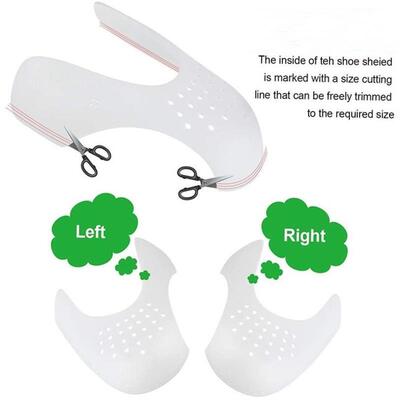 4Pcs Crease Protector Shoe Anti Crease Bending Crack Toe Cap