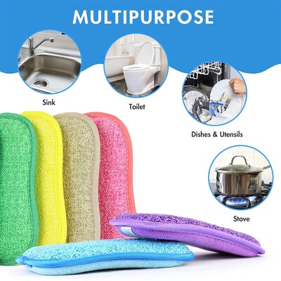 Kitchen Reusable Dish Sponge for Dishes Pots  Pans Washing