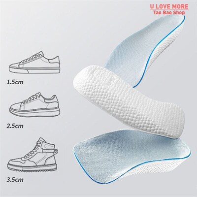 Height Increase Insoles for Men Women Shoes Flat Feet Arch S