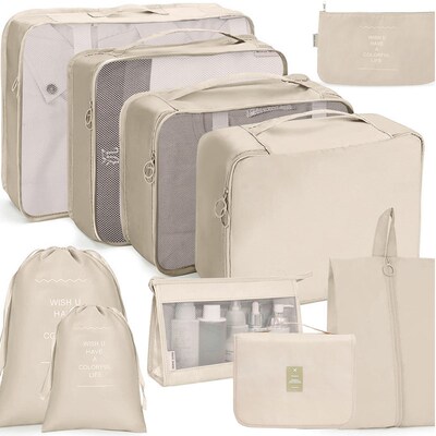 Travel luggage storage bag set 9pcs Organizer Bag packing