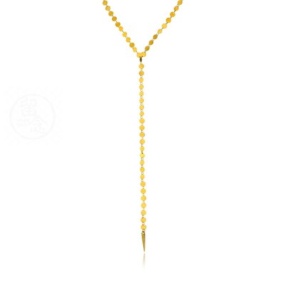 。Simple and fashionable womens alloy wafer Neckl pointed c