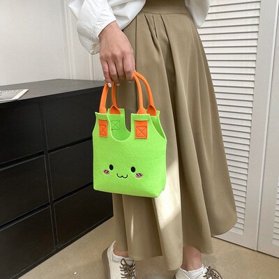 Cute Felt Carry Bag 2025 Trendy Summer Bucket Bag Lightweigh
