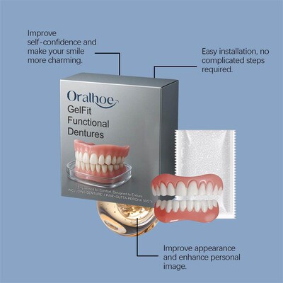 ORALHOE Denture Decoration Kit - Comfortably Enhances the Ap