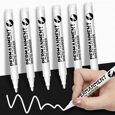 White Paint Pen for Rock Painting,Stone,Ceramic,Glass,Wood,T