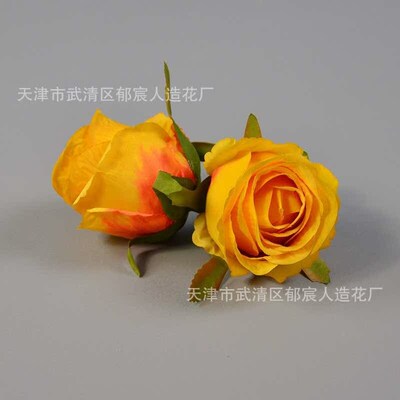 Oil painting rose head simulation bud core rose flower rose