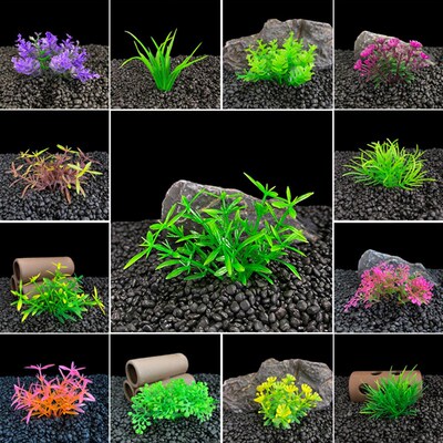 1Pc Plastic Fish Tank Decoration Water Plant Simulation Mini