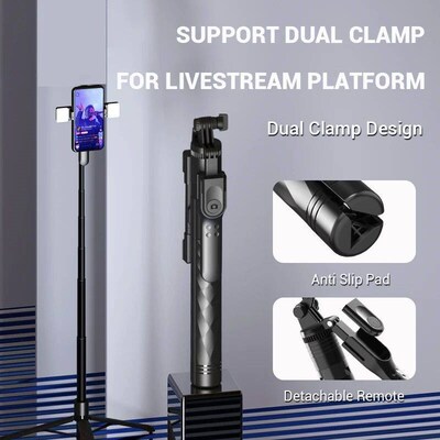 FANGTUOSI 1750mm Wireless Selfie Stick Tripod Stand Foldable