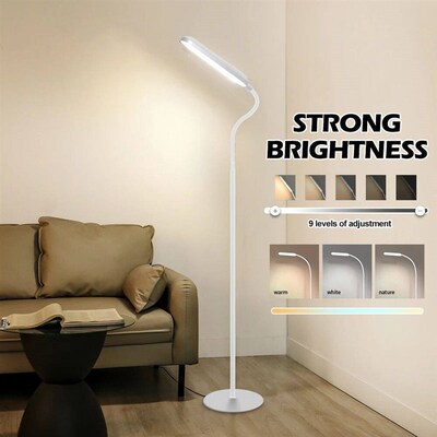 Modern LED Floor Lamp For Living Room Adjustable Gooseneck W