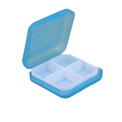 Creative Travel Portable Sealed Pill Box, Plastic 4-Compartm