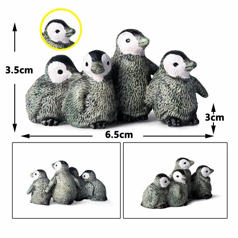 HOT Simulation Arctic Animals Figures Penguins Cub Bear Snow
