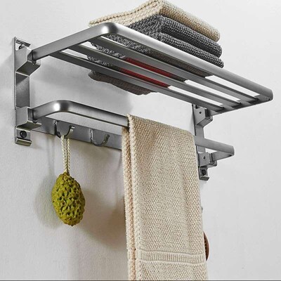 Gun Grey Folding Towel Rack Towel Rack Bathroom Rack Bathroo